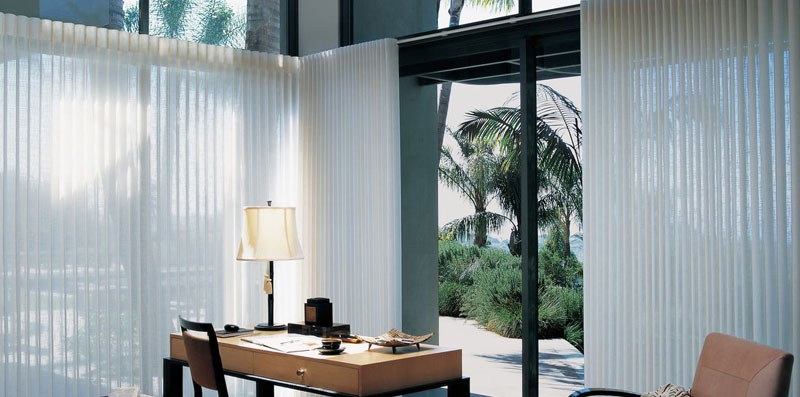 Hunter Douglas Luminette Calgary Shades Vertical Patio Blinds